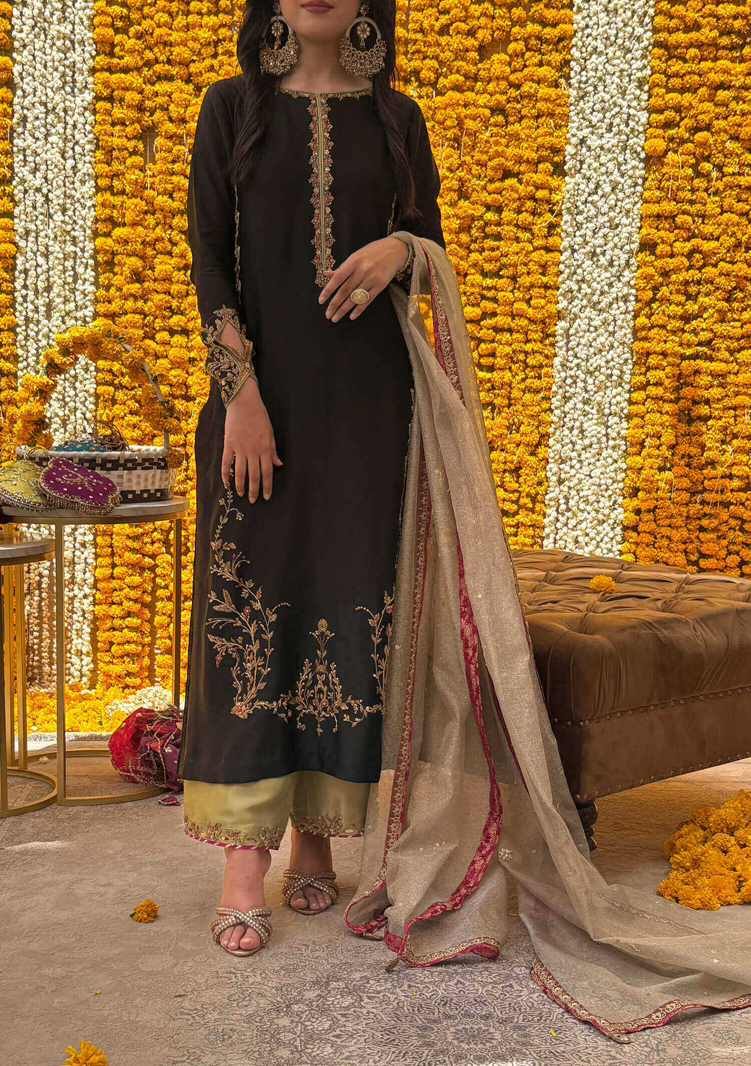 Zerin with Izaar Pants & Dupatta | Mubashira Usman